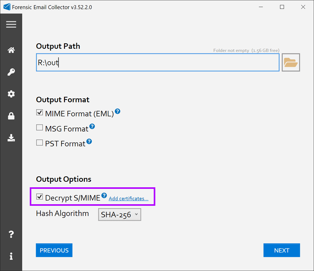 Forensic Email Collector v3.52 Release Notes - Releases - Metaspike ...